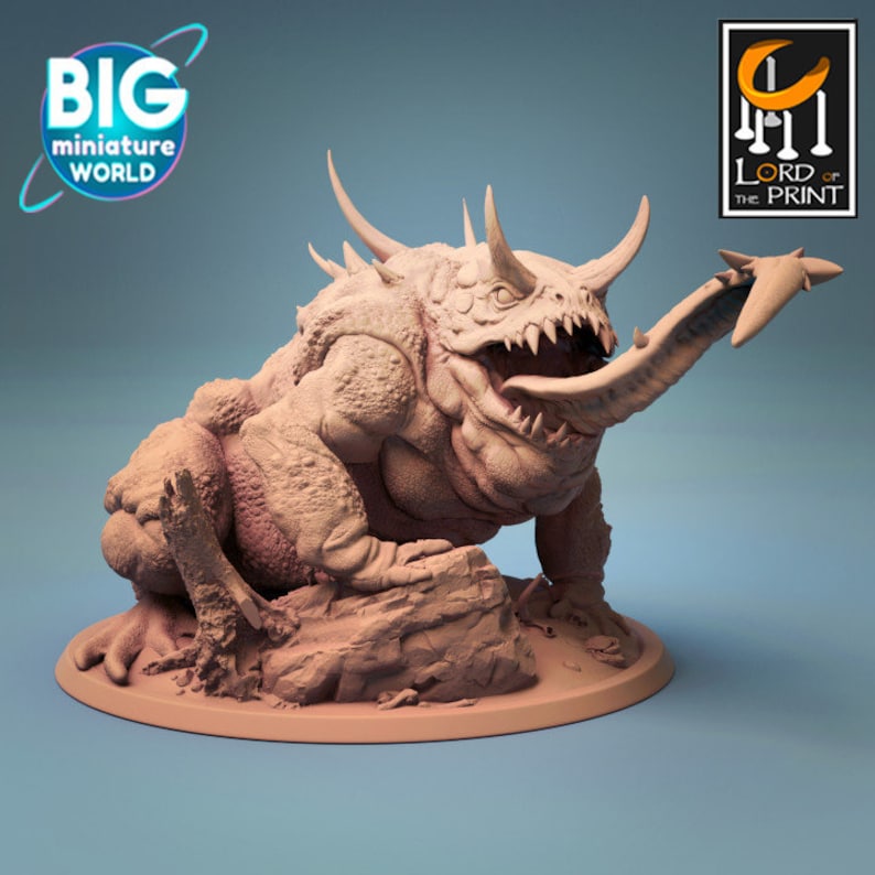 Giant Toad 3D Printed Preprimed Miniature Model by Lord of - Etsy