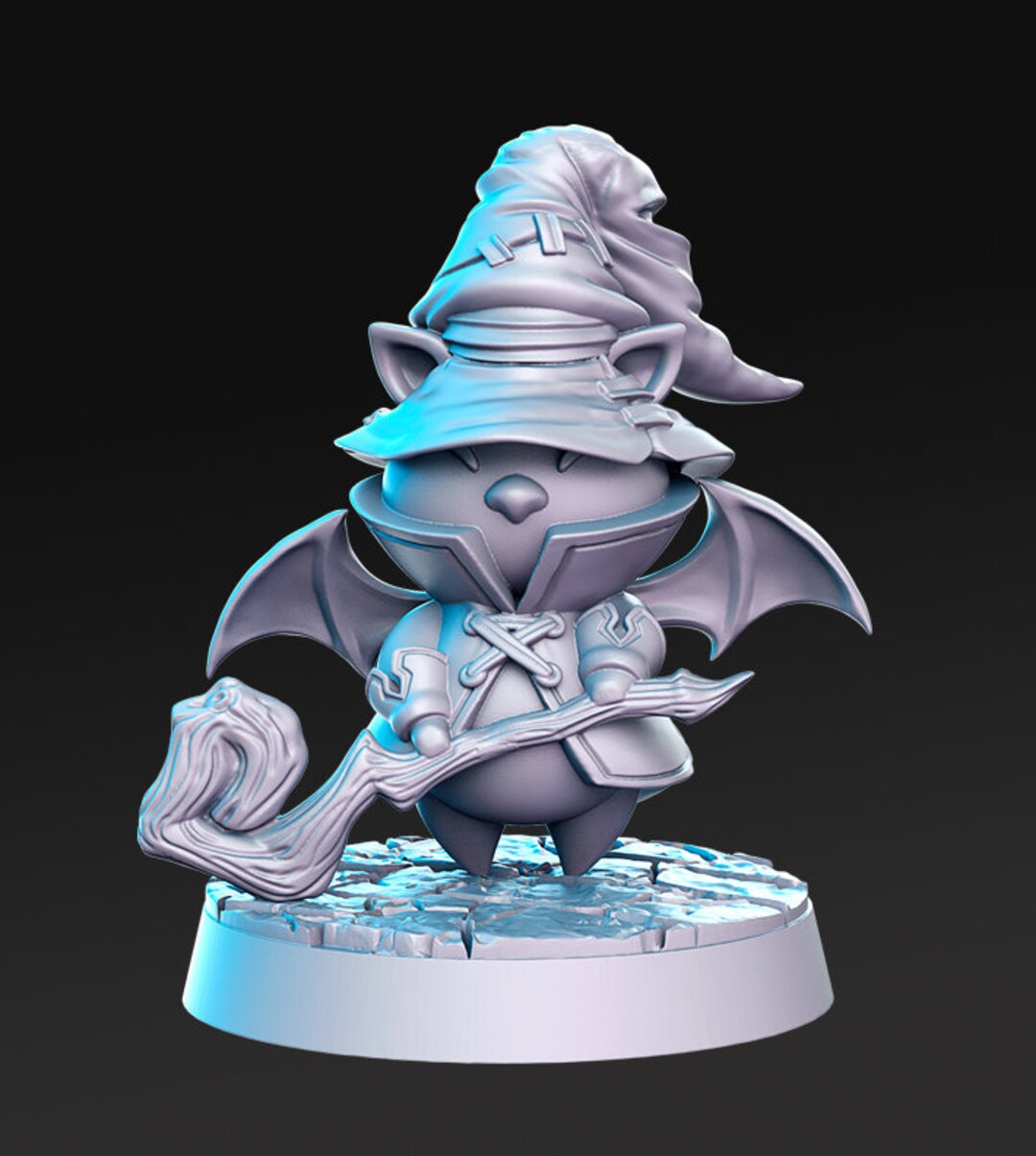 Wizzy batomon Wizard the JRPG Collection 3D Printed 32mm Resin Model by ...