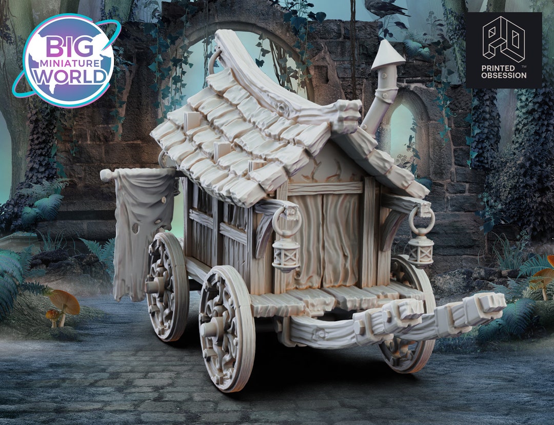 The Caravan Carriage Model Kit Preprimed 3D Printed Resin Miniature ...