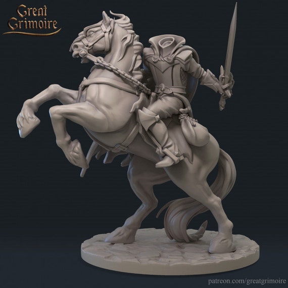 Headless Horseman Preprimed 3D Printed Miniature Model by - Etsy Australia