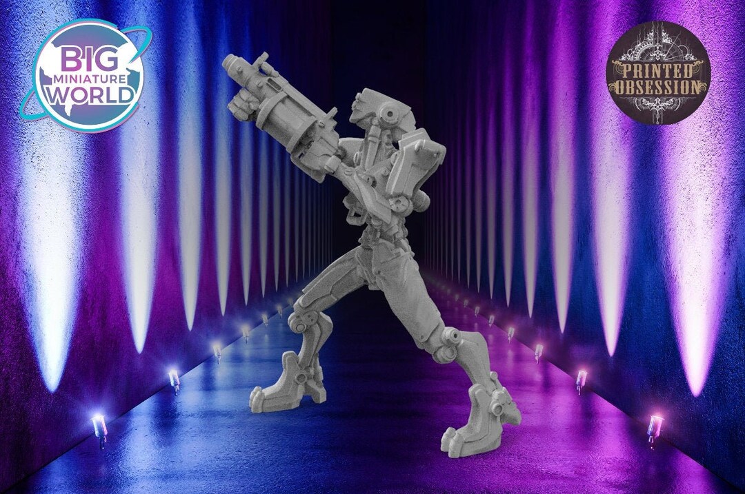 Drone grenade Launcher Preprimed Cyberpunk 3D Printed Miniature Model ...