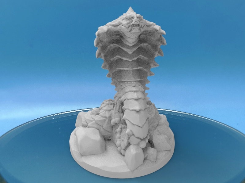 Toys & Games Role Playing Miniatures Naga Guardian primed 3D Printed ...