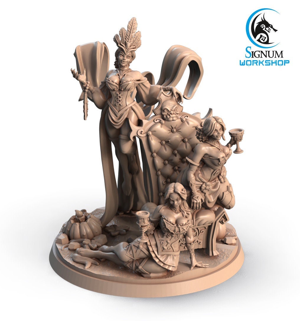 Three Seductive Vampires 3D Printed Miniature Resin Model by Signum ...