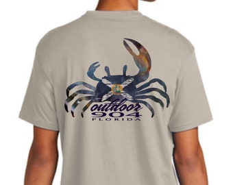 Crab Shirt, Red Crab Tee Shirt, Crab Tee Top, Red Crab T-shirt, Crab ...