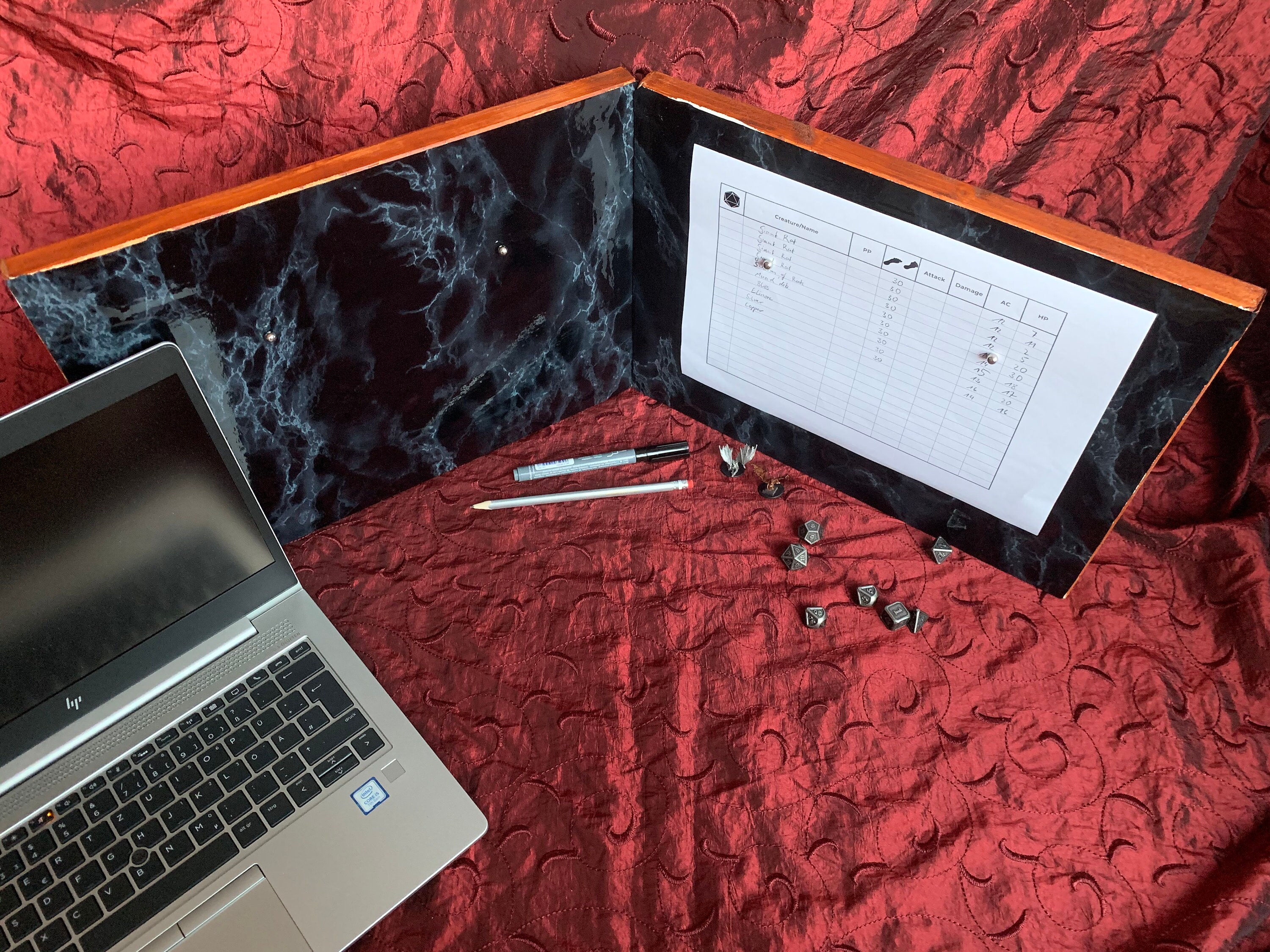 Wooden GM Screen, Two Panels - Etsy