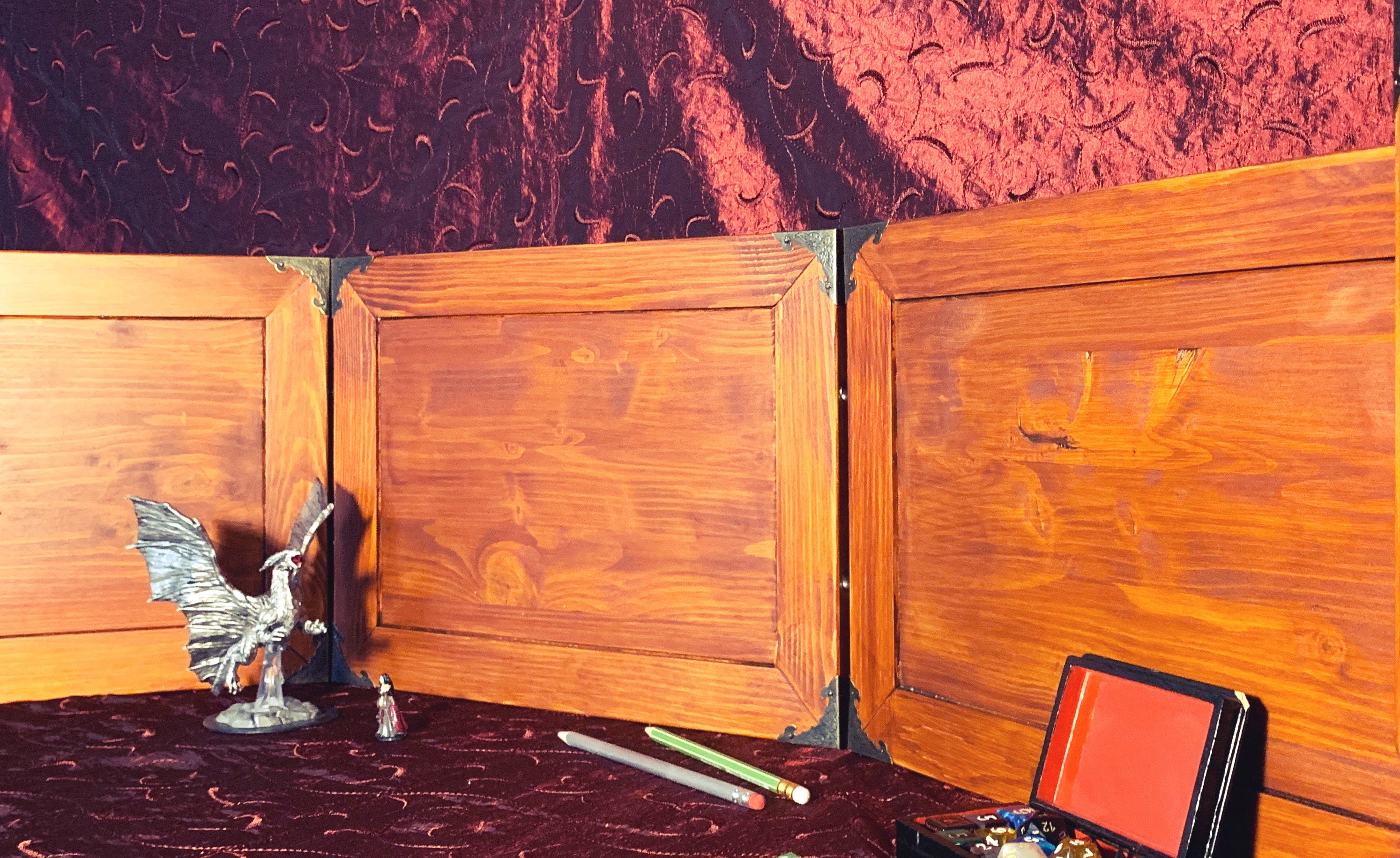 Wooden GM Screen, Three Panels - Etsy