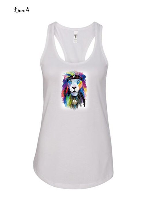Colorful Lion Tanks - Etsy
