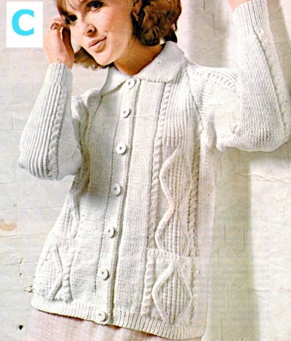 Womens Men’s Aran Knitting Pattern Bundle Collection Tops Sweater ...