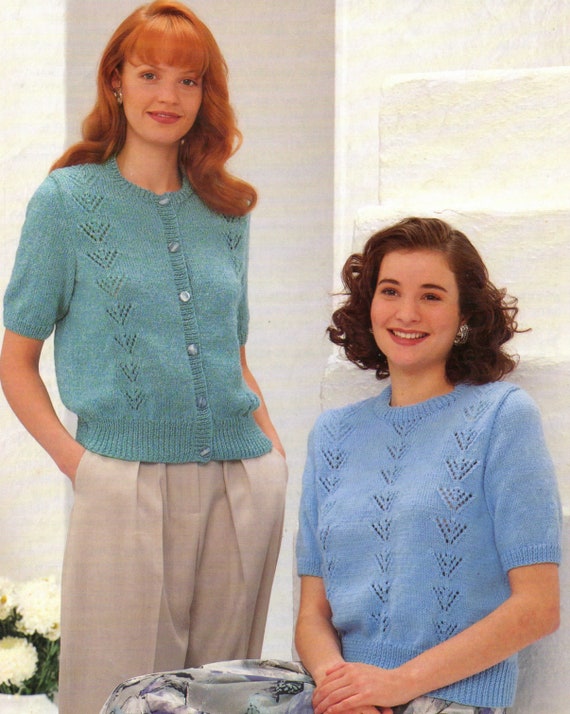 Short Sleeve Sweater and Cardigan Summer Tops Sweaters for | Etsy