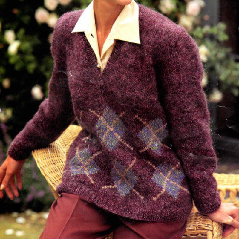 Argyle Sweater Ladies - Etsy