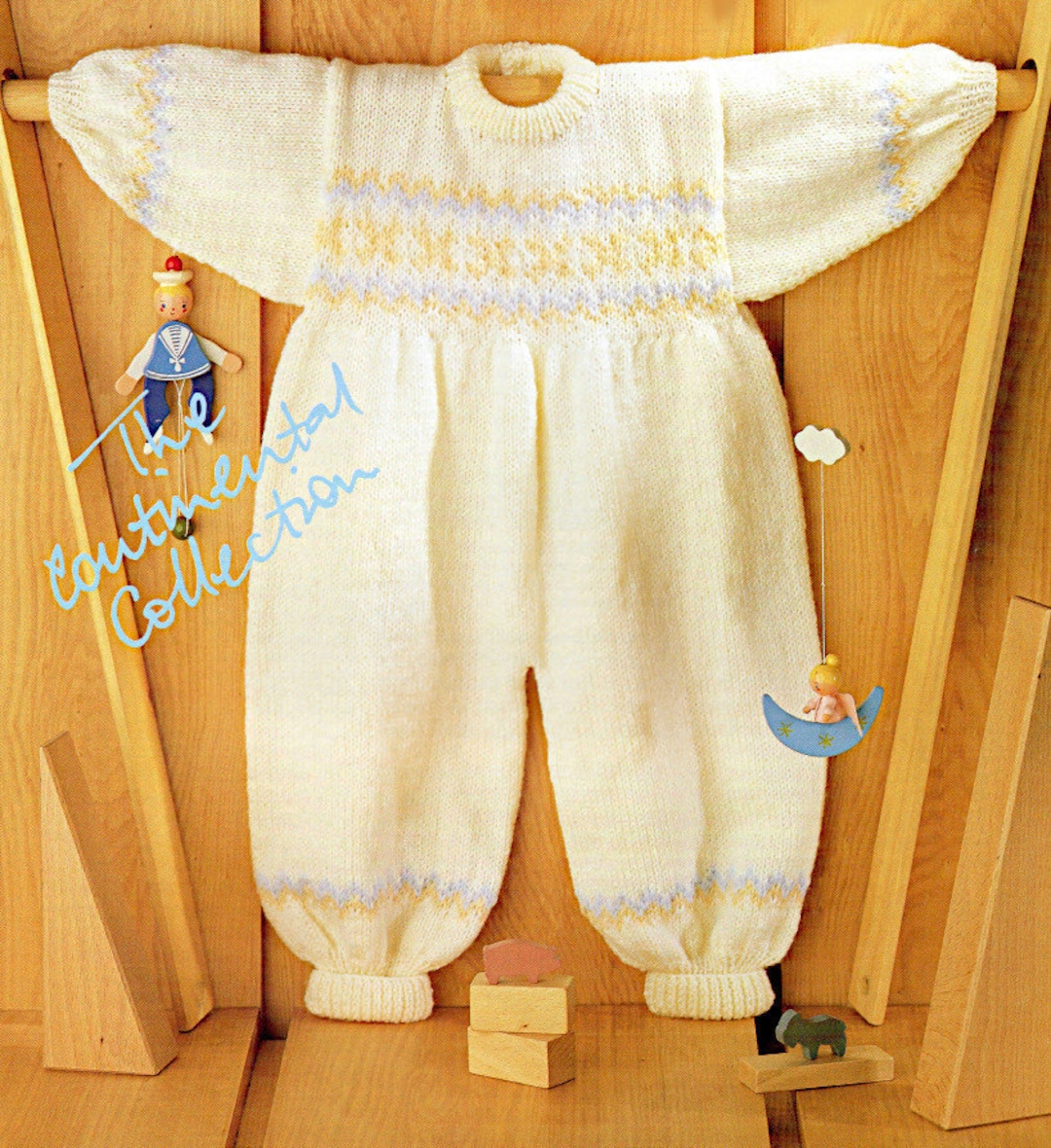 Baby’s Playsuit Knitting Pattern, Boys Girls Long Sleeve Sweater ...