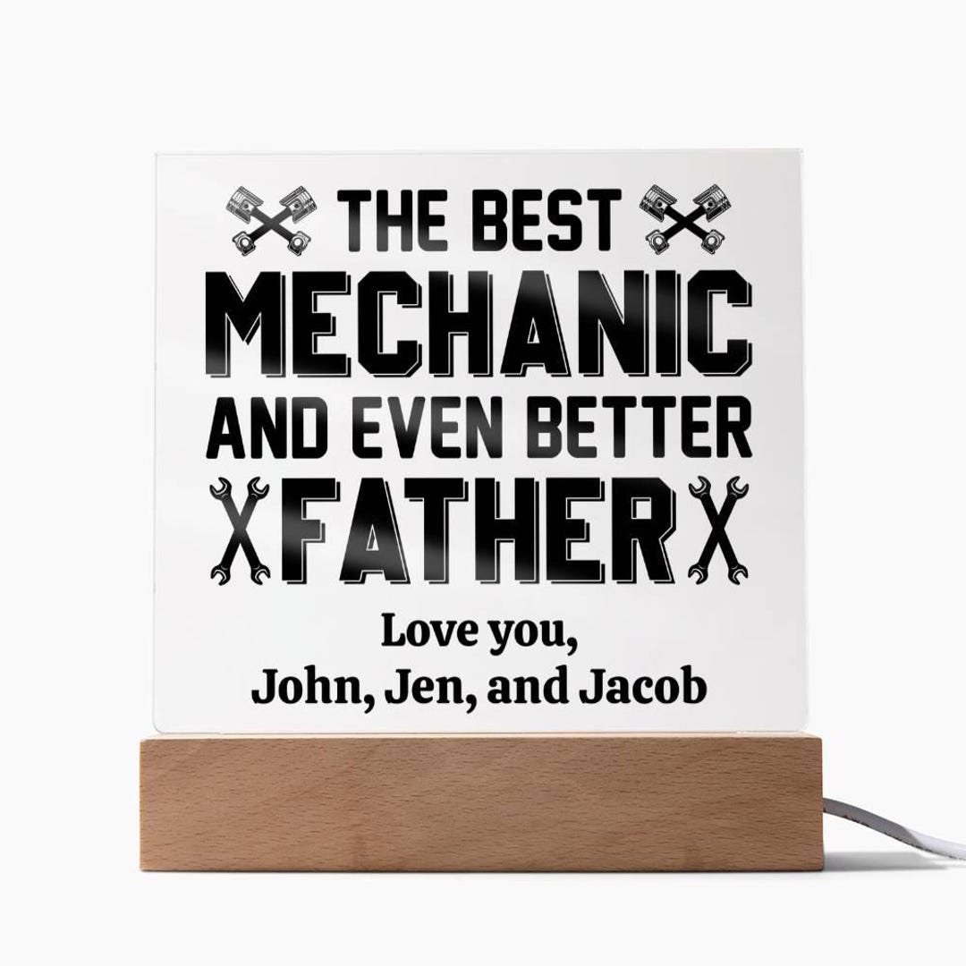 Personalized Acrylic Square Plaque, Father's Day Gift, Custom Acrylic ...
