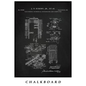 ENIAC First Programmable Computer Patent Print Art 1947, Technology Art ...