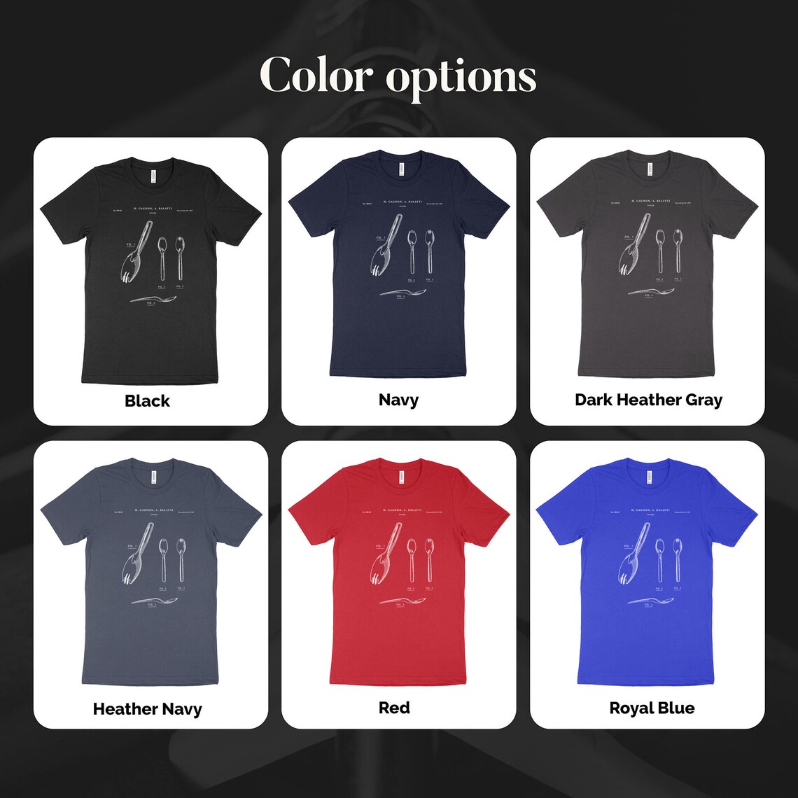 Spork Patent Print Art 1998 T-shirt Innovation Cutlery | Etsy