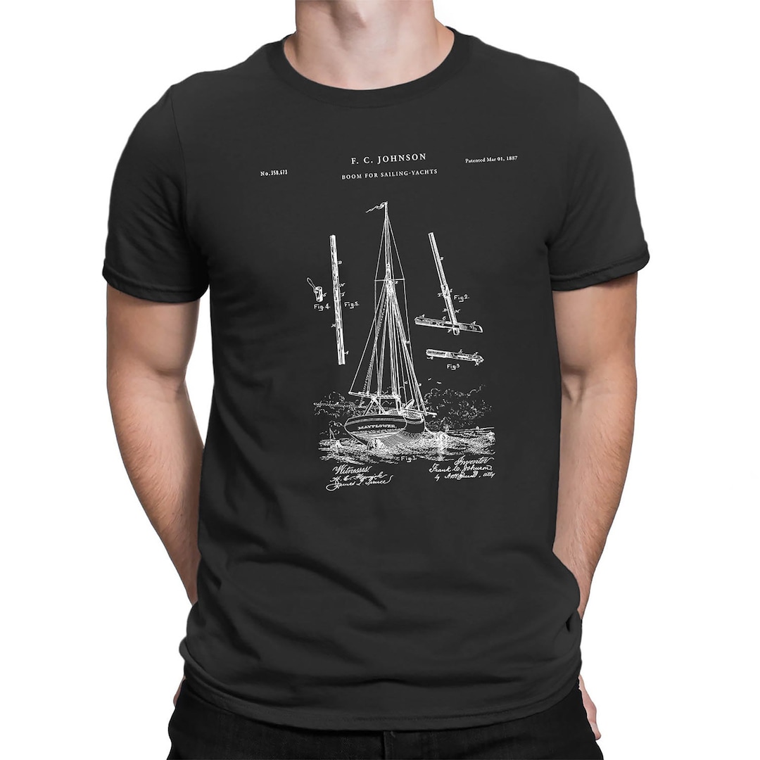 Sailboat Rigging Patent T Shirt, Sailboat T Shirt, Beach Shirt, Sailing ...