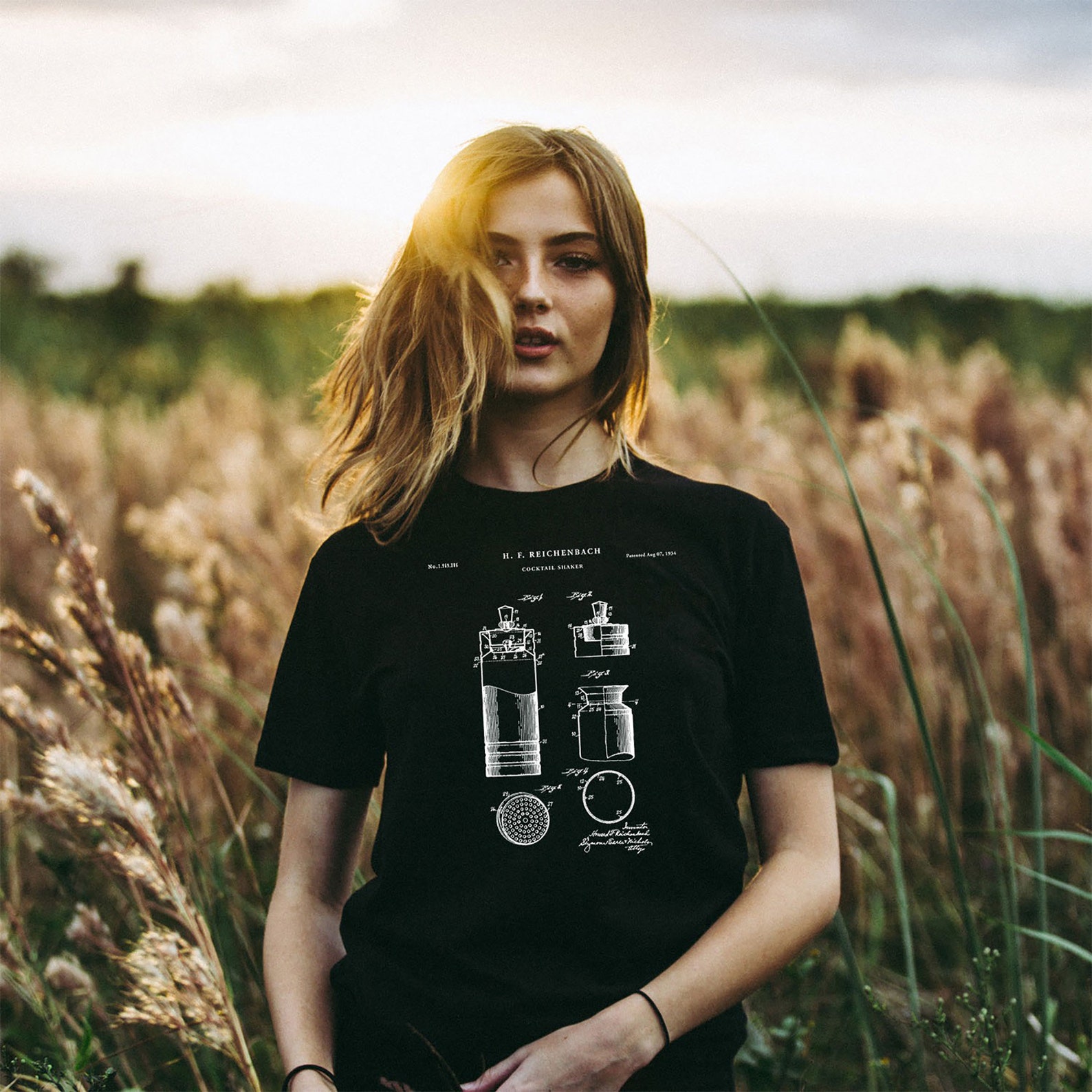 Cocktail Shaker Patent T-shirt, Mixology Shirt - Etsy