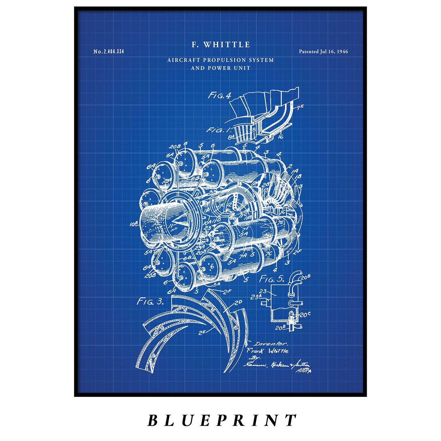 Jet Engine Posters Aviation Decor Jet Engine Patent - Etsy