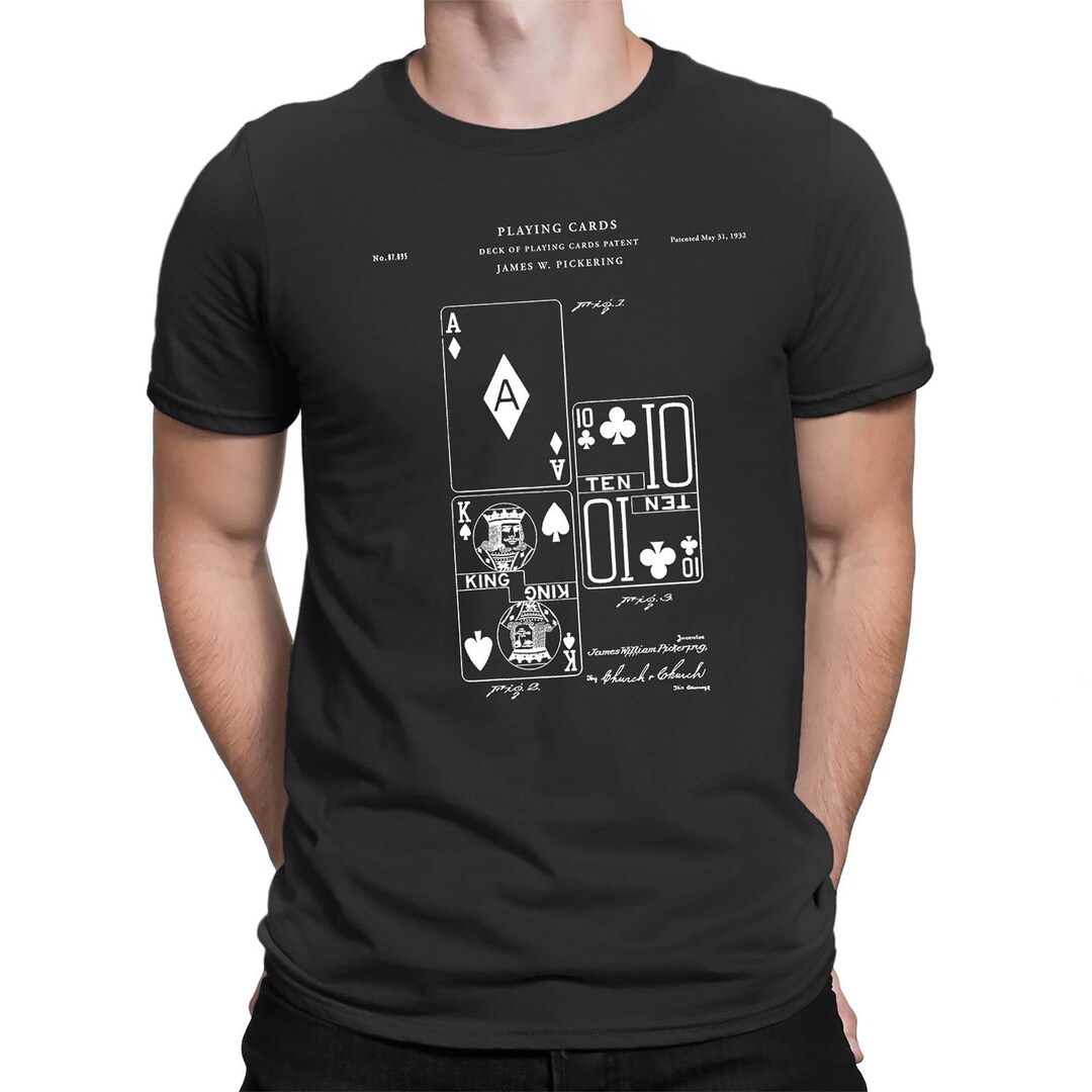 Playing Cards Patent T-shirt, Deck of Cards, Gambling Gift, PT116 - Etsy