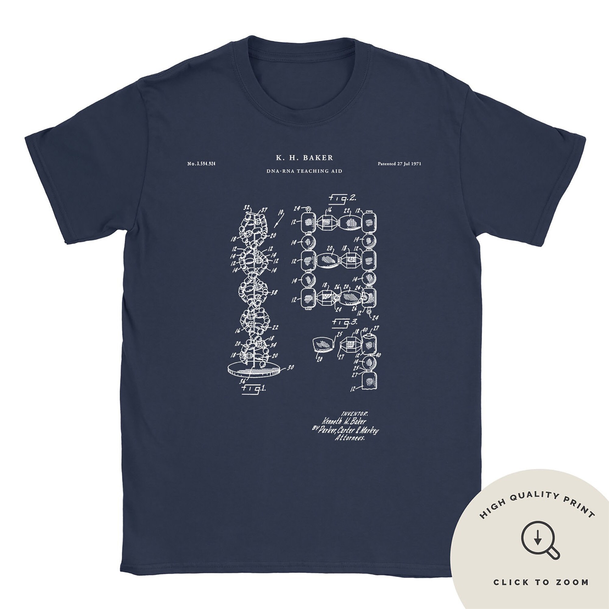 DNA Patent Art T-shirt, Genetics Biology Science Gift - Etsy