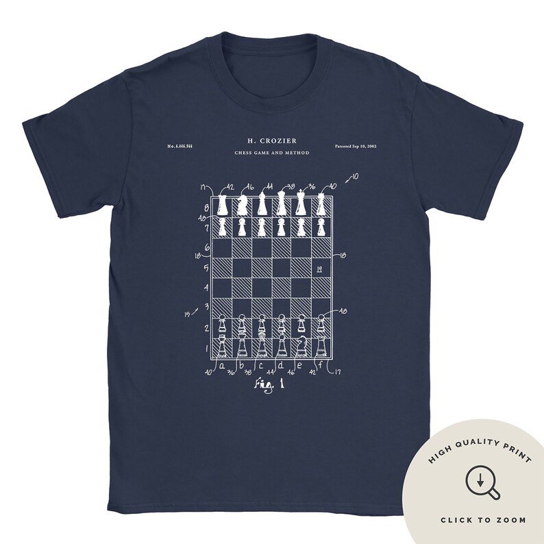 Chess Patent T-shirt. Chess Gift Shirt. Chess Board Shirt - Etsy