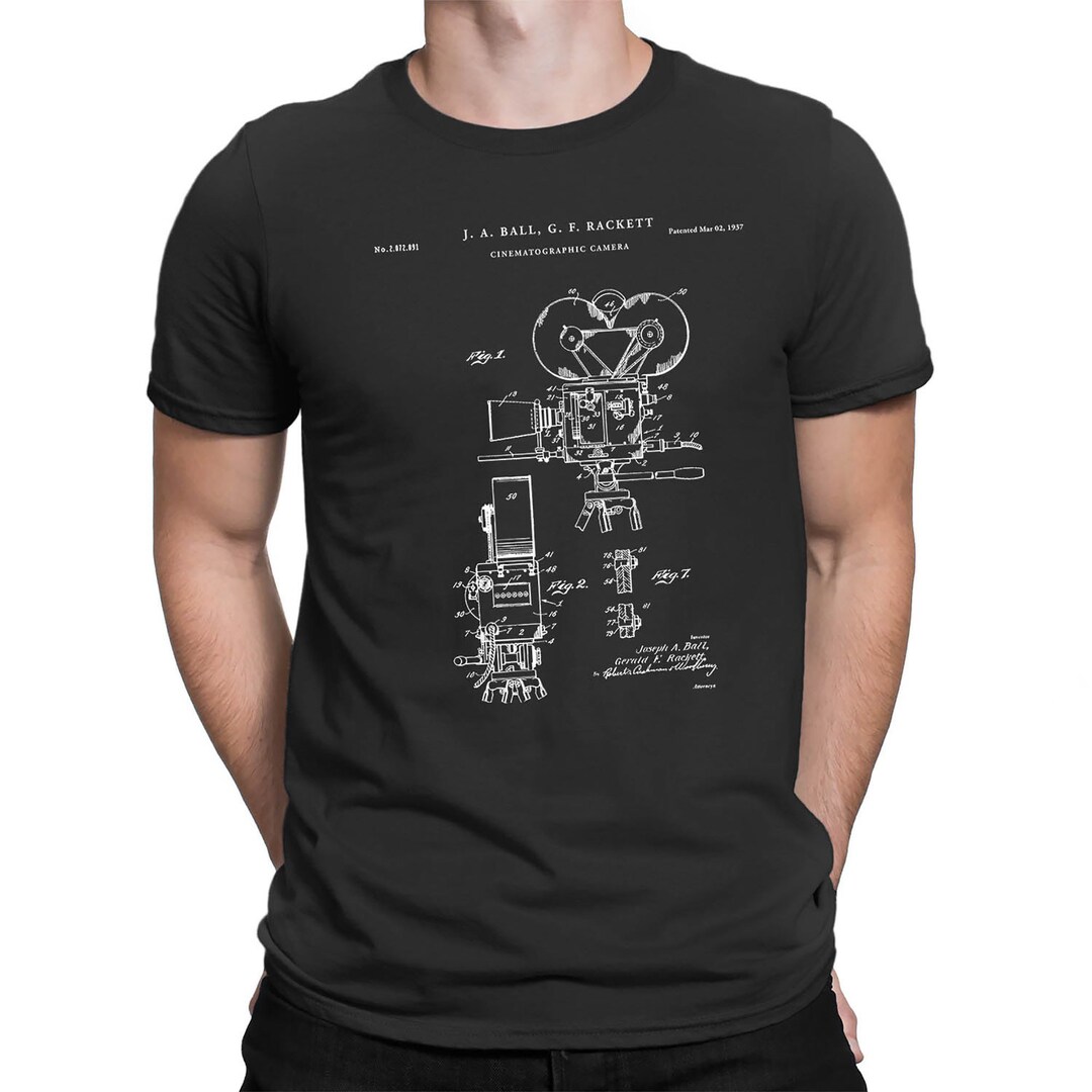 Movie Projector 1933 Patent T Shirt, Movie Shirt, Director Gift, Movie ...