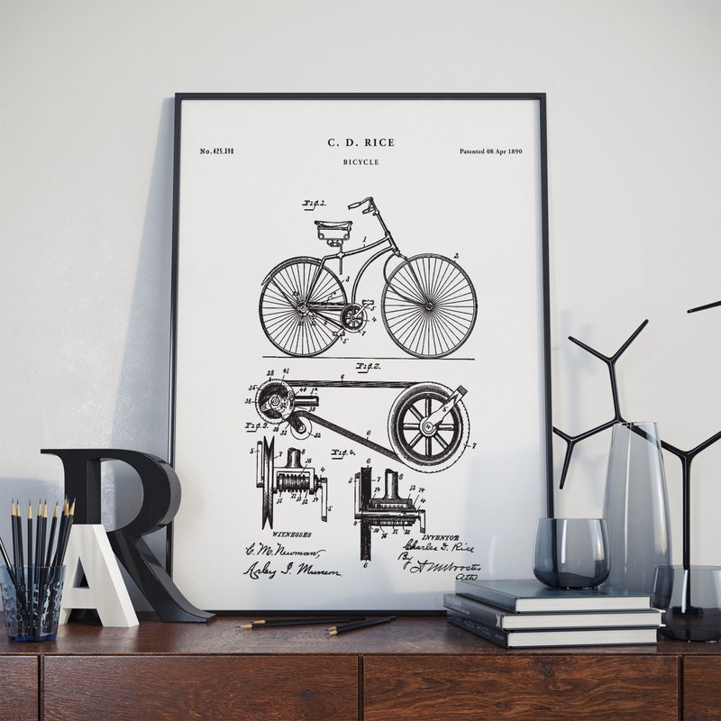 Bicycle Poster Art - Etsy
