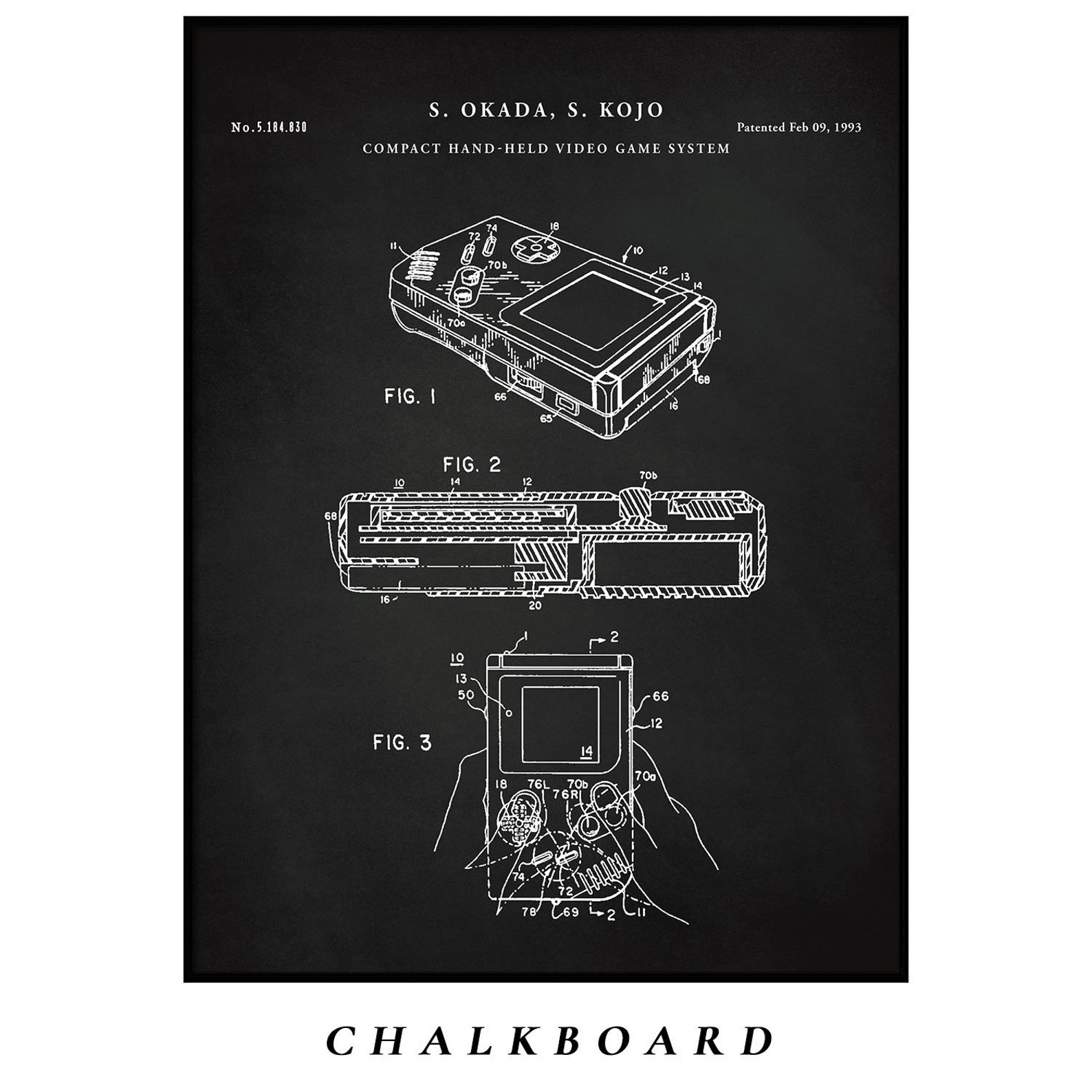 Game Boy Nintendo Wall Art Print Patent Art Patent Poster - Etsy