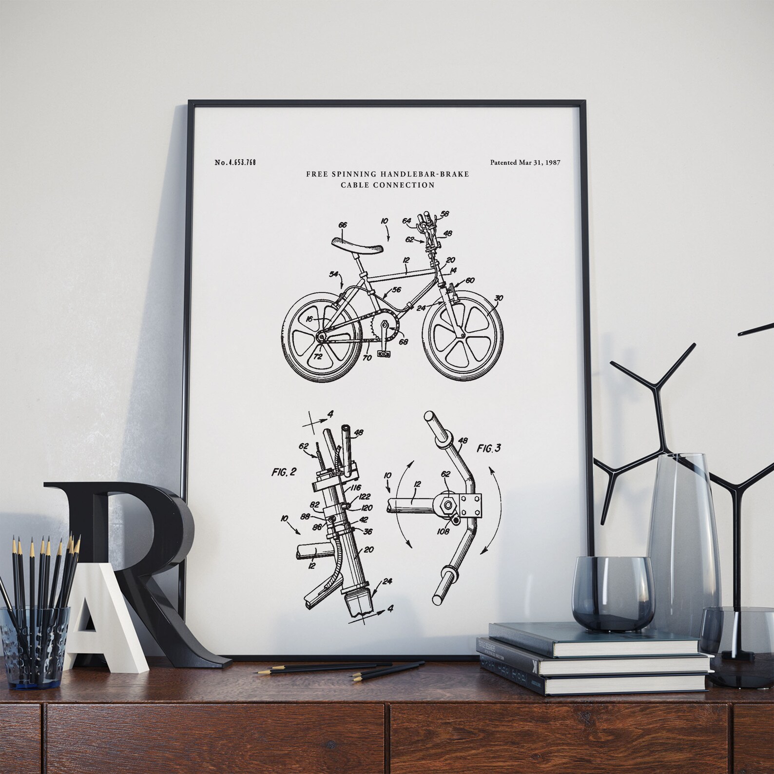 BMX Poster BMX Wall Art Cycler Gifts Wall Prints Patent | Etsy