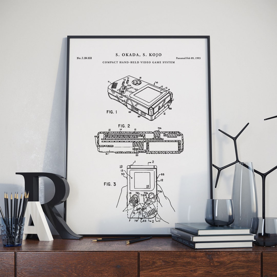 Game Boy Patent Print, Nintendo Blueprint Art, PH517 #m - Etsy