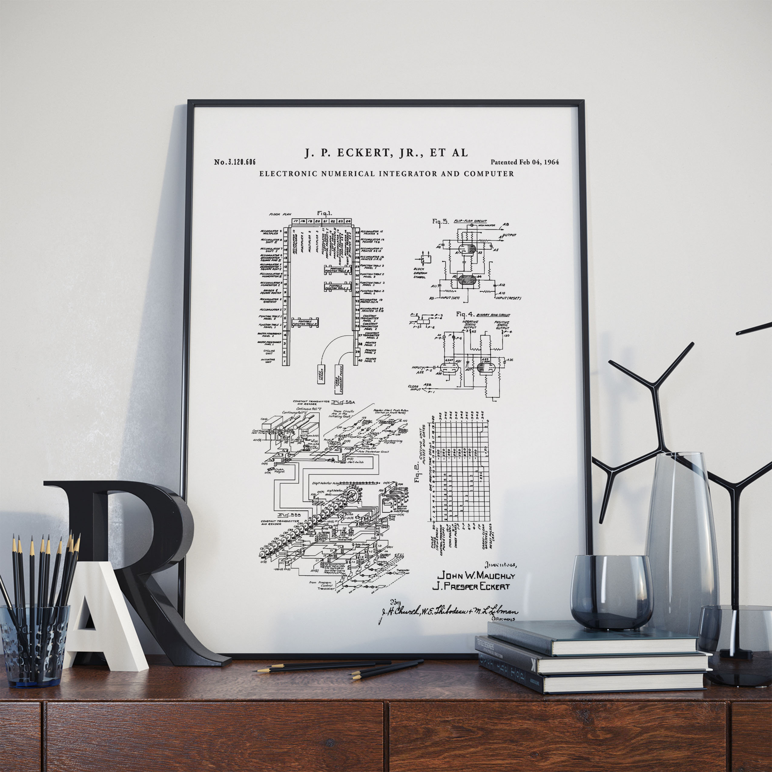 ENIAC First Programmable Computer Patent Print Art 1947 - Etsy