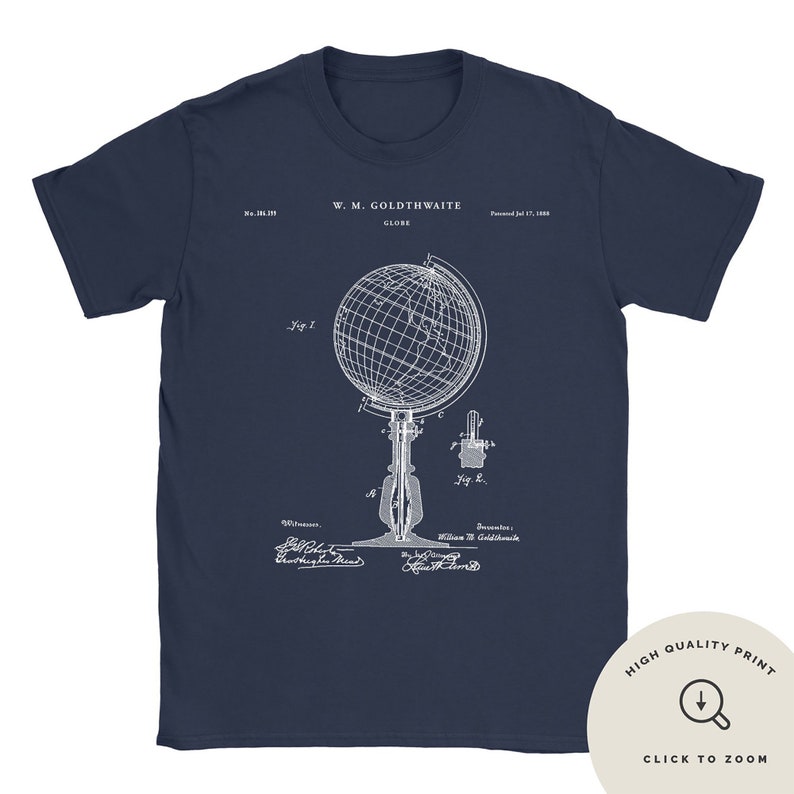 Vintage World Globe Patent T-shirt, Geography Science Shirt, PT367 - Etsy