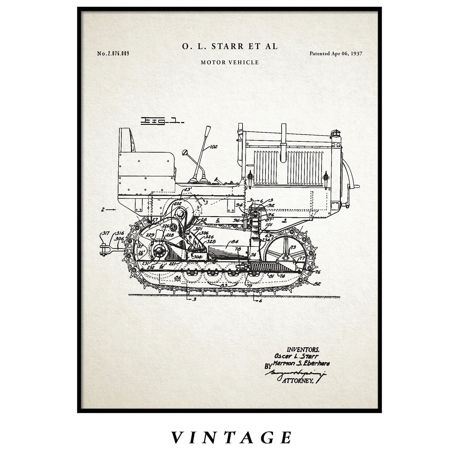 Bulldozer Patent Art Print, Heavy Machinery Blueprint, PH211 #m - Etsy