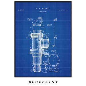 Periscope Patent 1920, Periscope Blueprint, Vintage Submarine, Naval ...