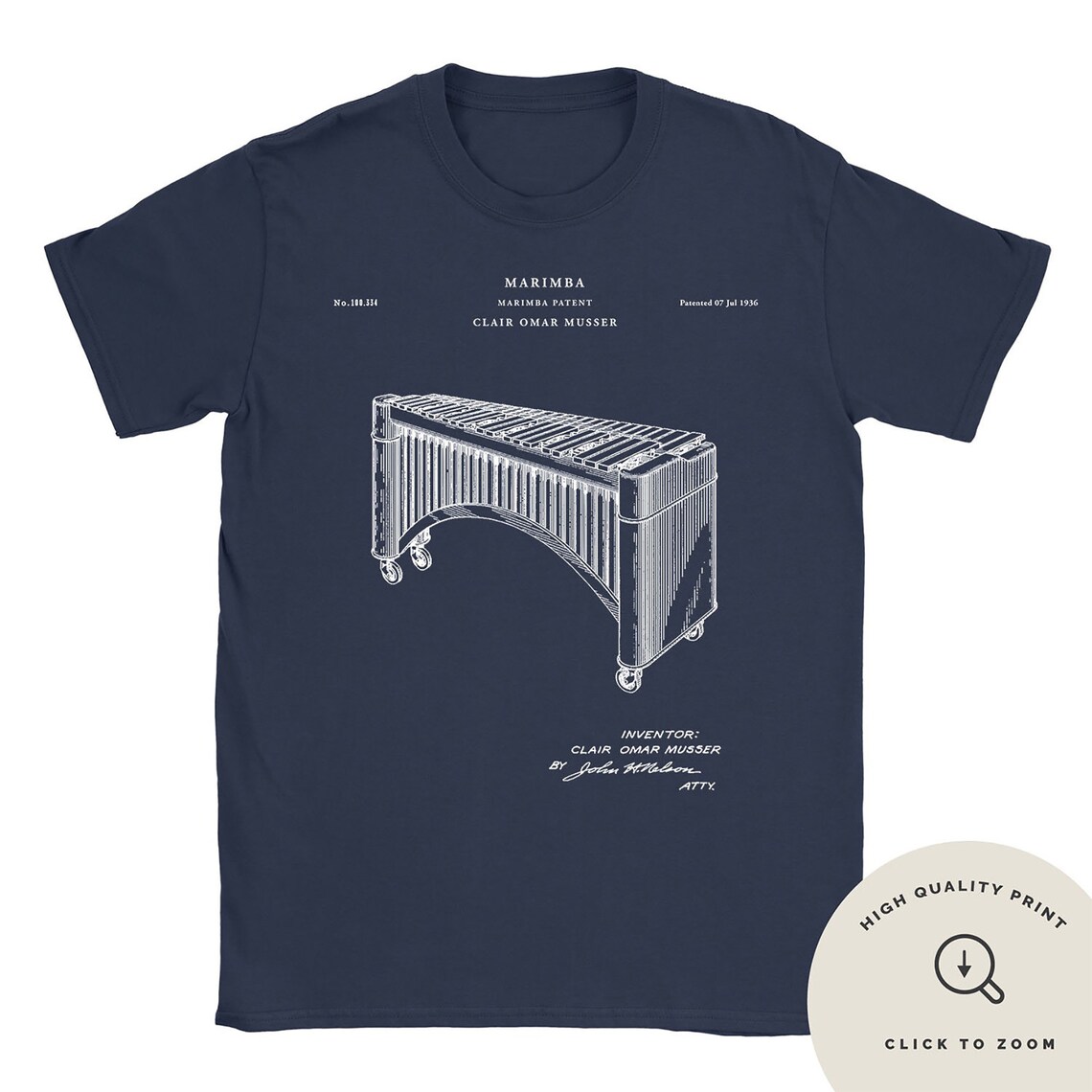 Marimba Patent T Shirt Music Shirt Percussion Music Shirt - Etsy