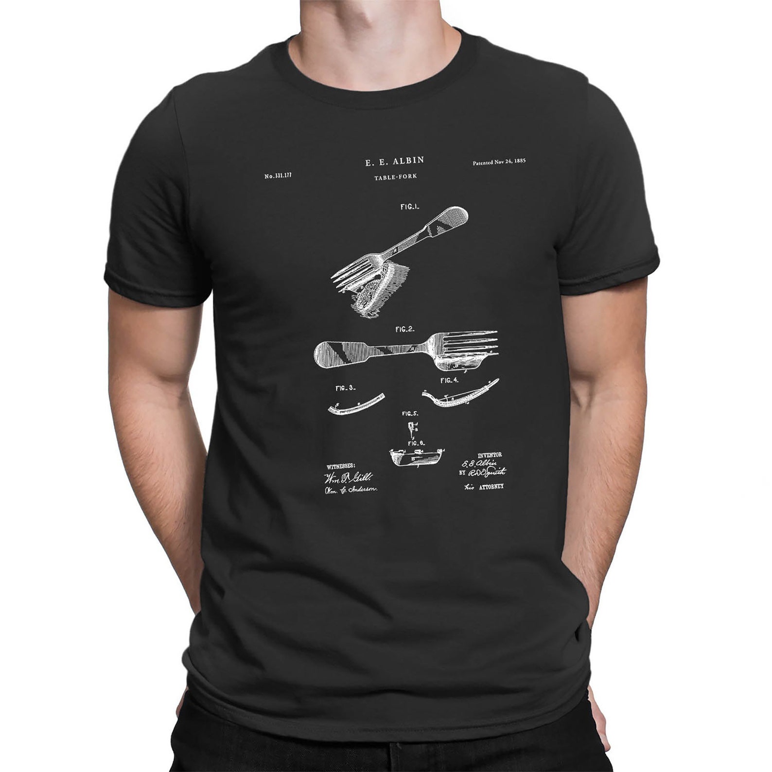 Fork Patent T-shirt, Chef Gift, Cook Shirt - Etsy