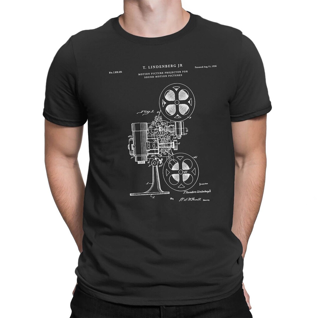 1933 Movie Projector Patent T-shirt, Vintage Cinema Tee - Etsy