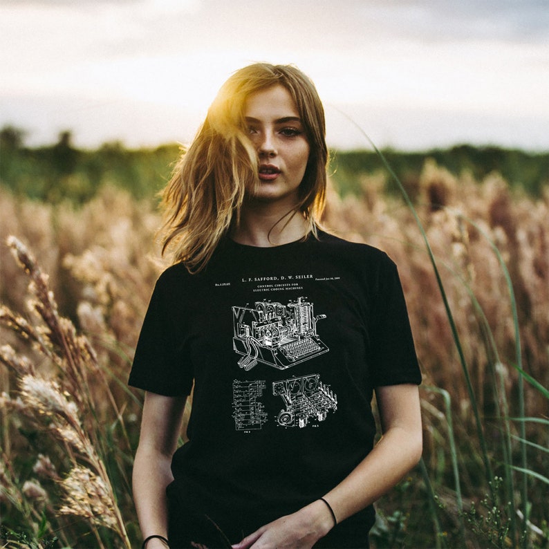 T-shirt WW2 Encryption Machine Patent Print Art 1944 Cypher | Etsy