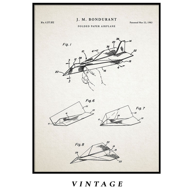 Paper Airplane, Paper Plane Poster, Folded Airplane, Folded Paper Plane ...