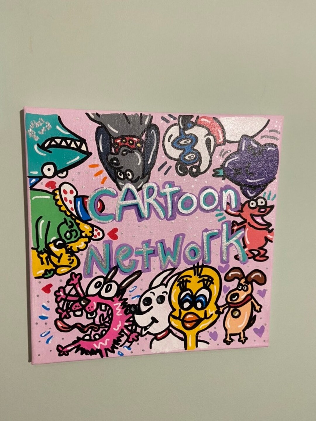 Cartoon Network Cartoon Inspired 12x12 Inch Original Canvas by Emy ...