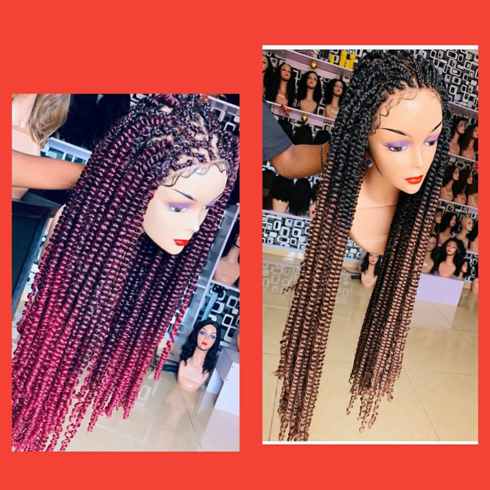 Passion Twist Knotless Passion Twist Braided Wigbraid Wig Etsy