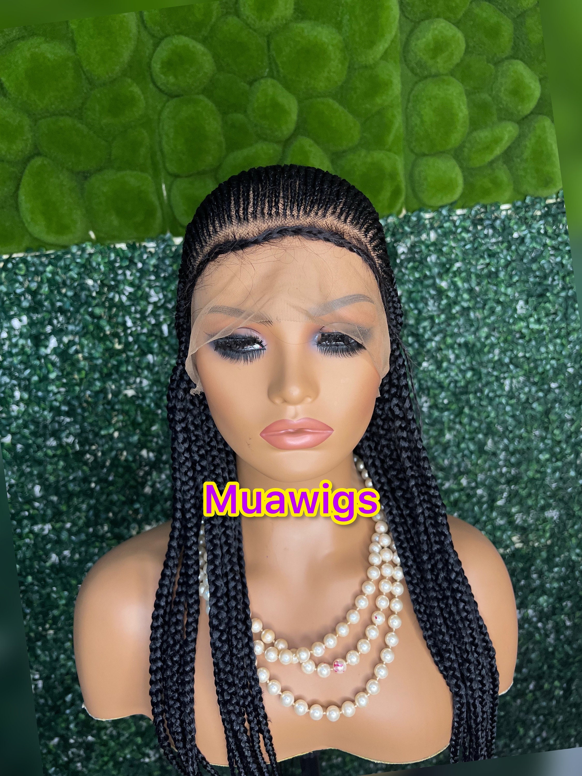 Cornrow Braids Wig All Back Full Lace Cornrow Braided Wigs Etsy