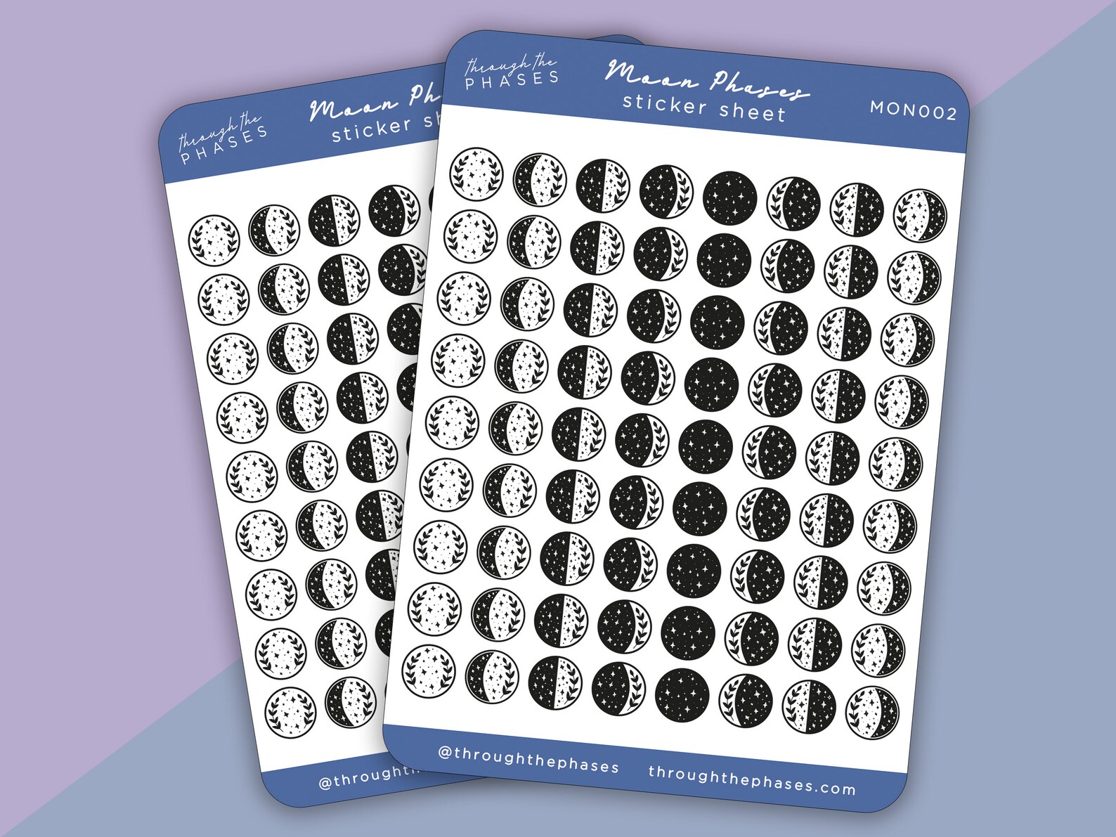 Moon Phase Grimoire Stickers Moon Planner Stickers Small | Etsy