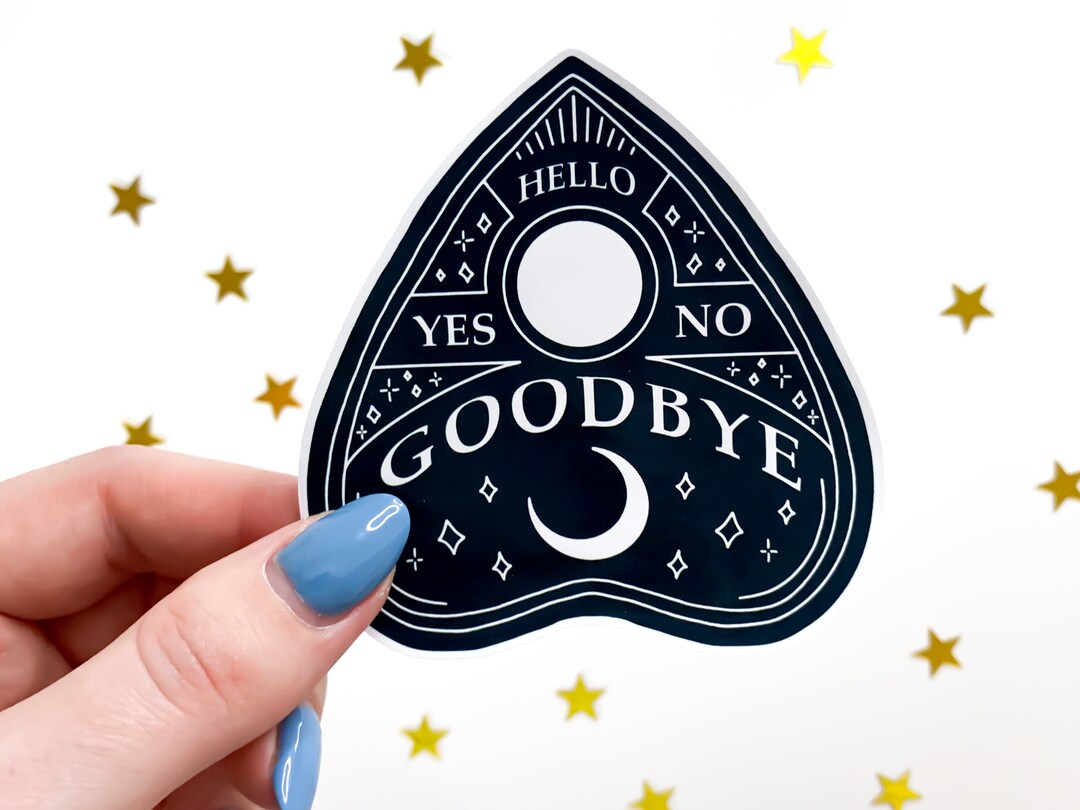Black & White Planchette Ouija Sticker Wicca, Goth Stickers, Gothic ...