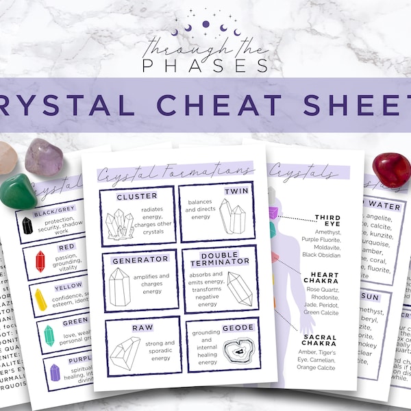 Printable Crystal Cheat Sheet - Etsy