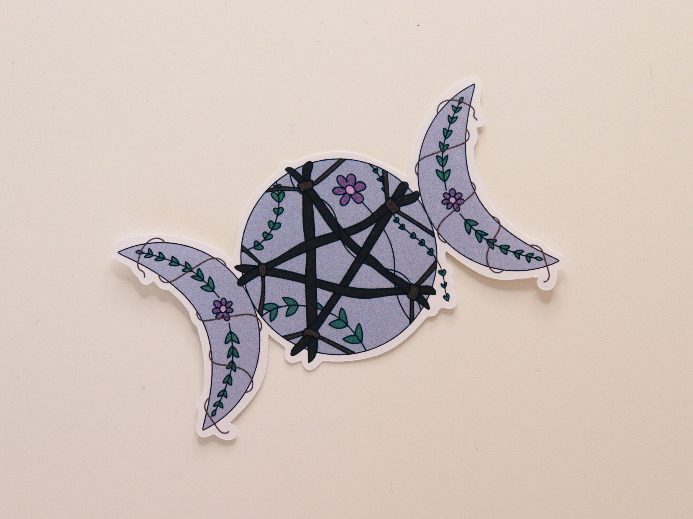 Triple Moon Stickers Boho Stickers Witch Stickers Triple | Etsy