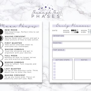 Moon Journal | Moon Planner | Moon Phase Planner Download | Moon ...