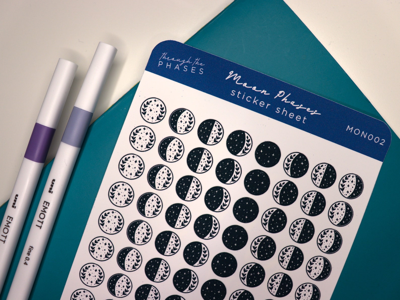 Moon Phase Grimoire Stickers Moon Planner Stickers Small | Etsy