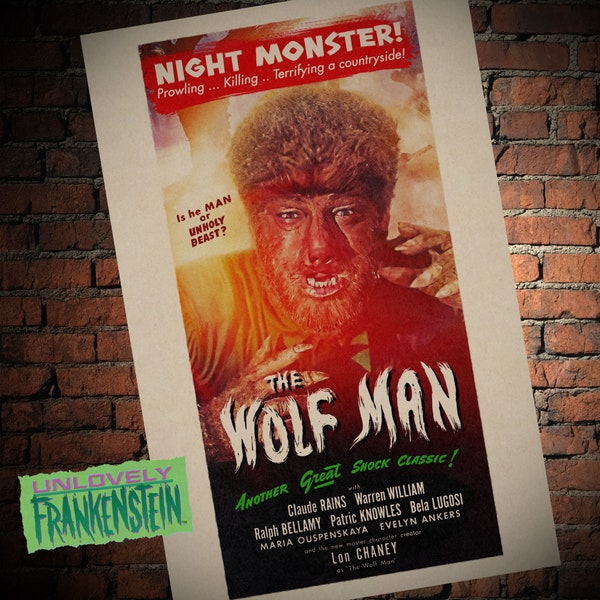 Wolfman Wolf Man Art - Etsy