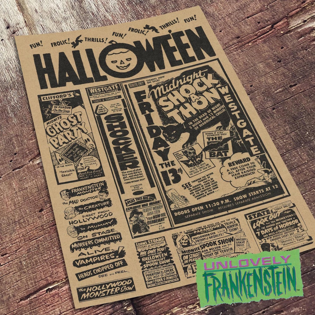 Vintage Spook Show/ghost Party Ads | 11x17 Art Print - Etsy