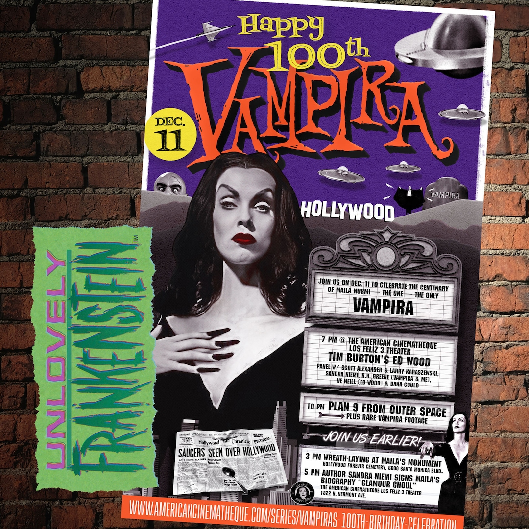 Vampira Turns 100 Event Poster | 11x17 Art Print - Etsy